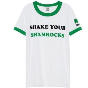 PINK Victoria's Secret | Tops | Nwt Vs Pink Shake Your Shamrocks Ringer ...